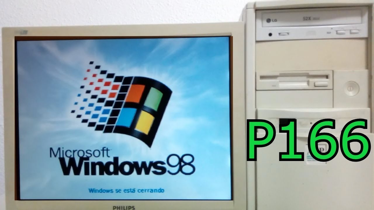 Vuelta a Windows 98 : Pentium 166 Mhz 1997 - YouTube