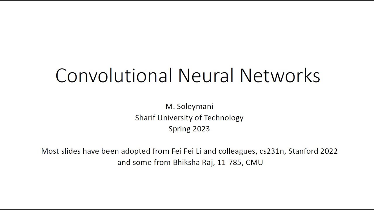 Deep Learning Session7: CNN - YouTube