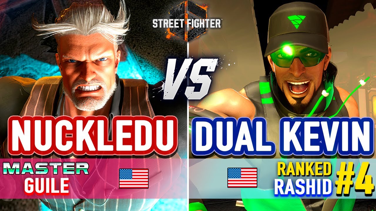 SF6 🔥 Nuckledu (Guile) vs Dual Kevin (#4 Ranked Rashid) 🔥 SF6 High ...