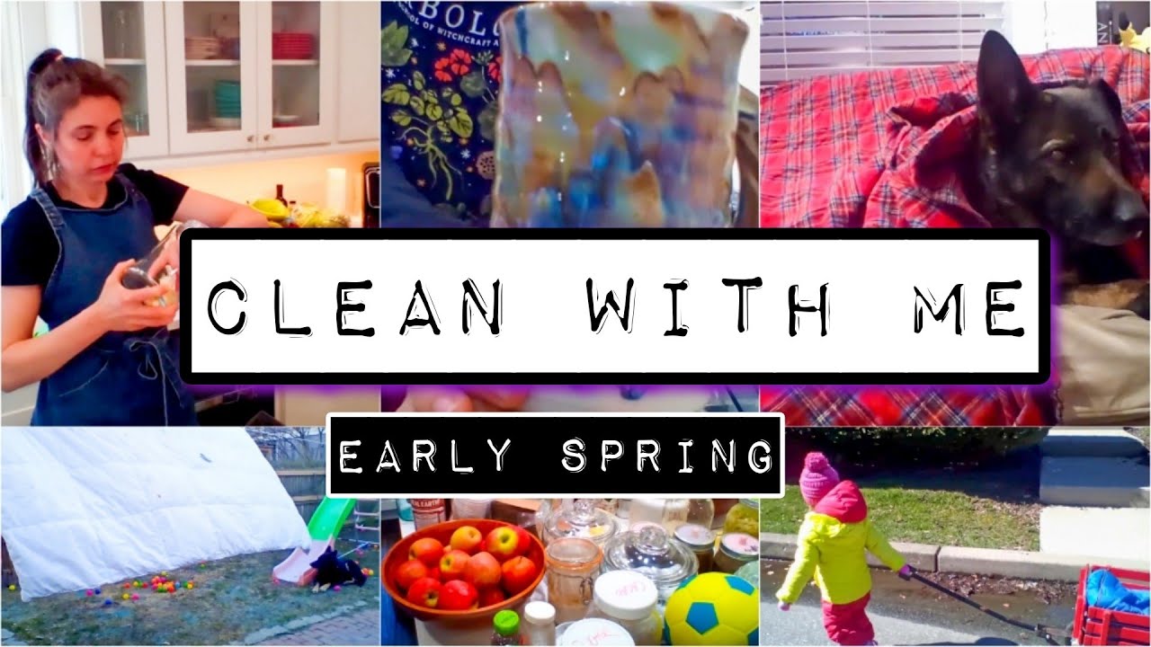 clean with me all day // kitchen, bathroom, living room, laundry ...