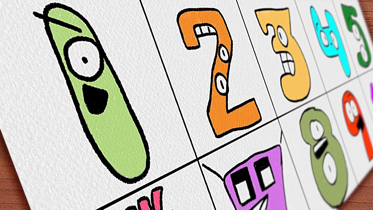 Drawing YouTube viewer's John Number Lore (1 - 10 ...