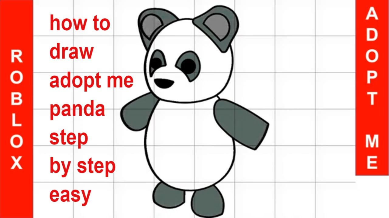 how to draw adopt me panda step by step // how to draw Roblox adopt me ...