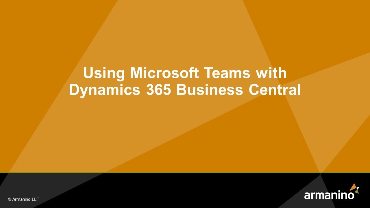Quick Teams Demo with D365 Business Central - YouTube