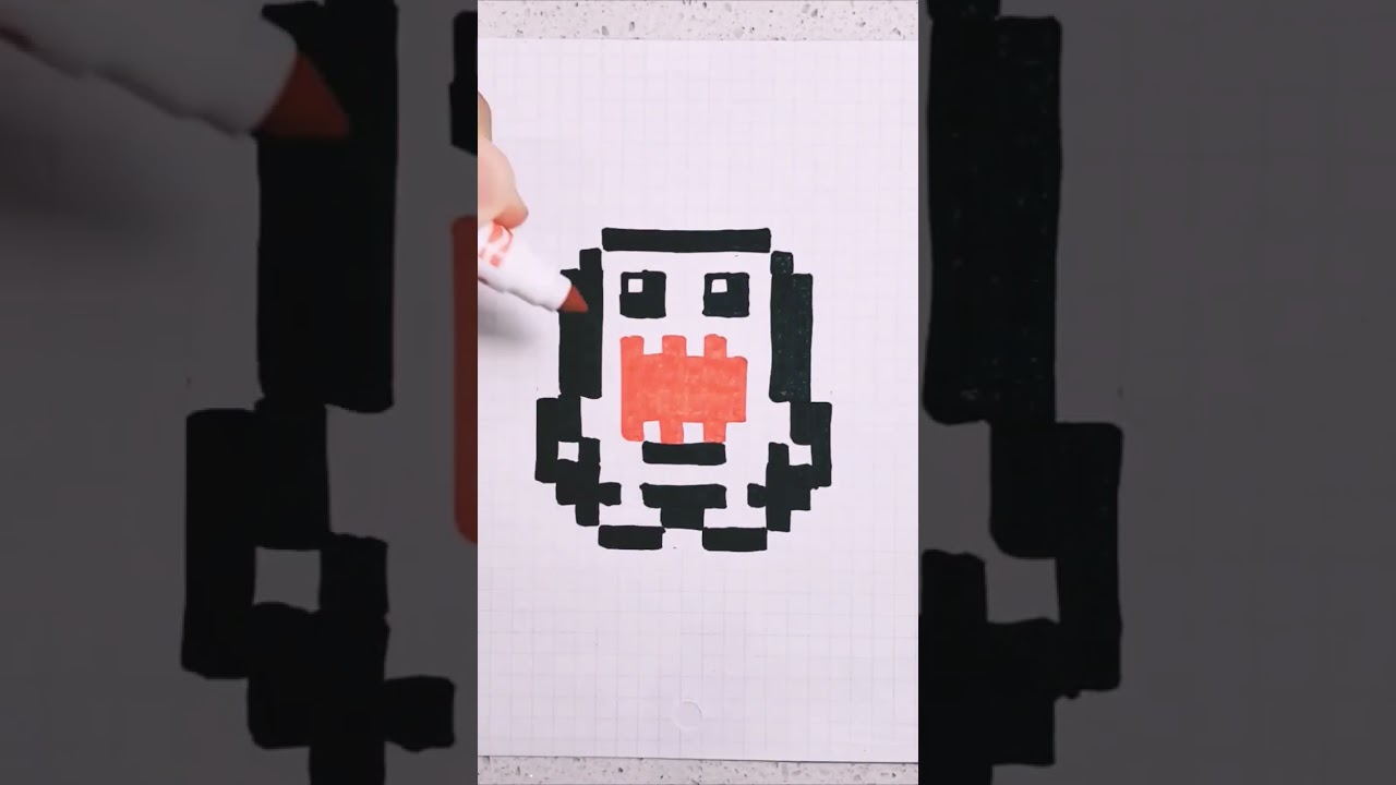 Hand Drawn Pixel Art - Drawing DOMO-KUN! #domo #pixelart #draw #art # ...
