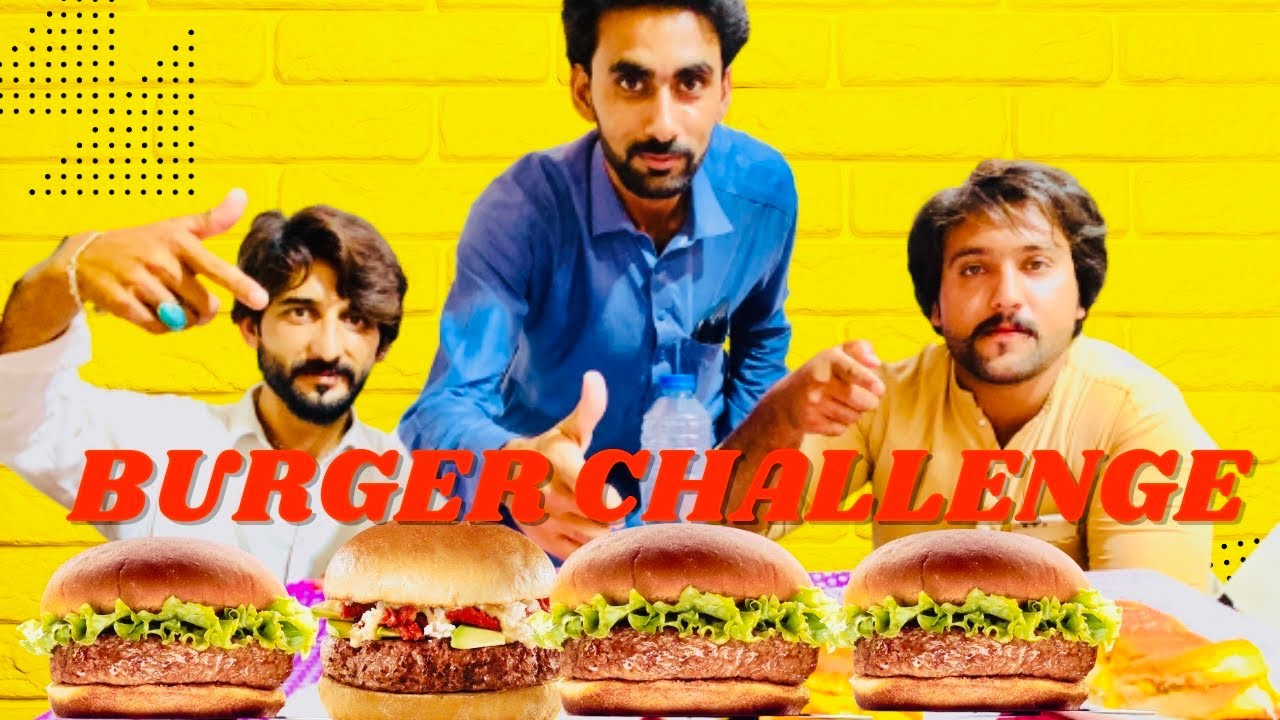 Burger Challenge|Flipping bottle|Eating Challenge - YouTube