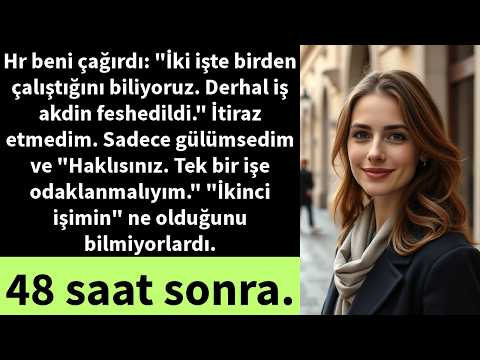 İki işim var diye kovuldum. 48 saat sonra geri dönmem için yalvardılar