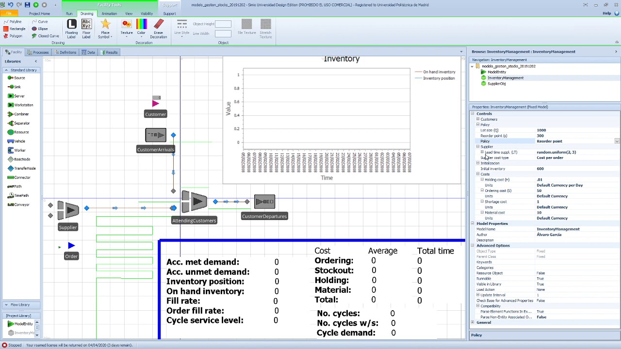 Inventory management. Simio model 2 - YouTube