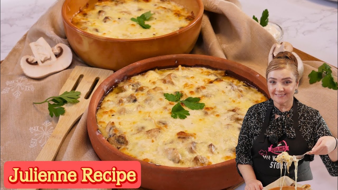 🫕 არომატული ჟულიენი სუფრისთვის | Beef & Mushroom Julienne Recipe - YouTube