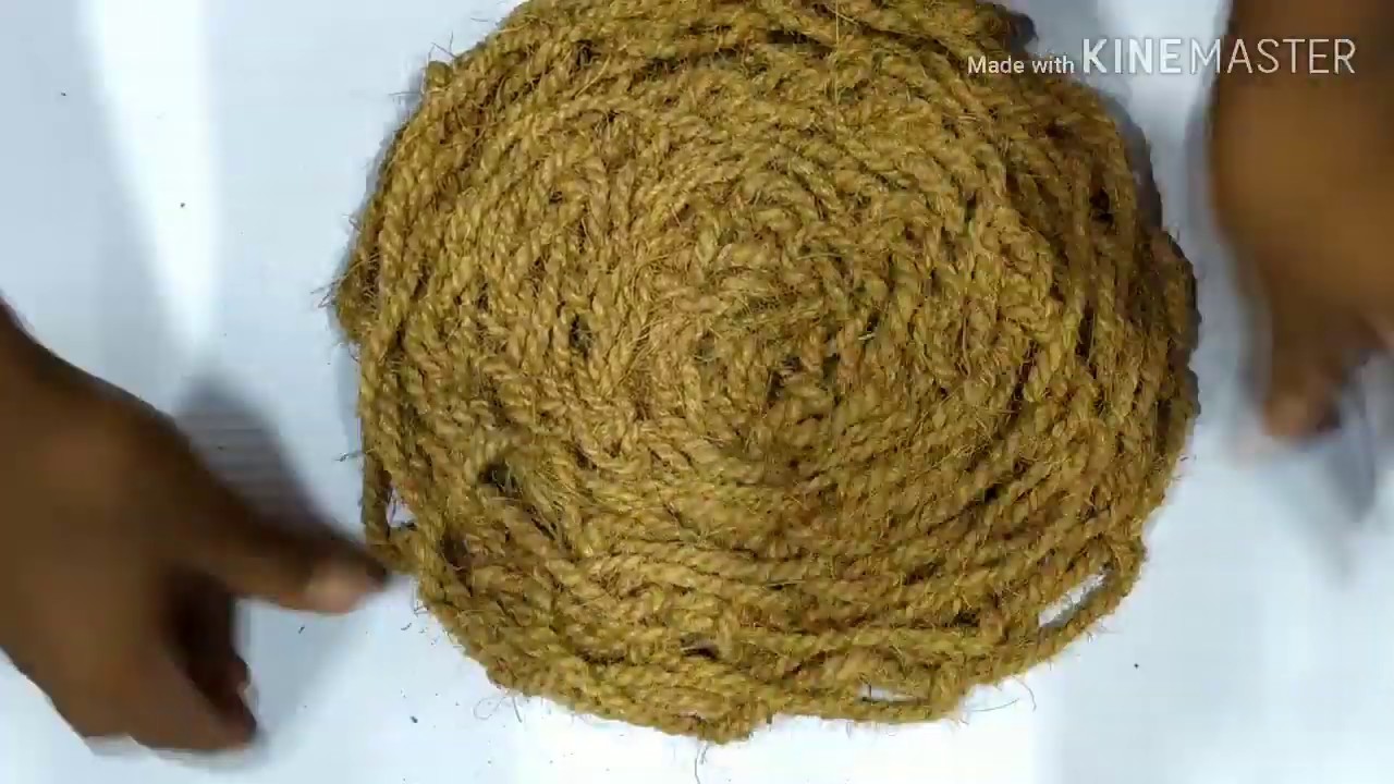 how to make doormat। নারকেল দড়ির পাপোস।doormat making at home - papos ...