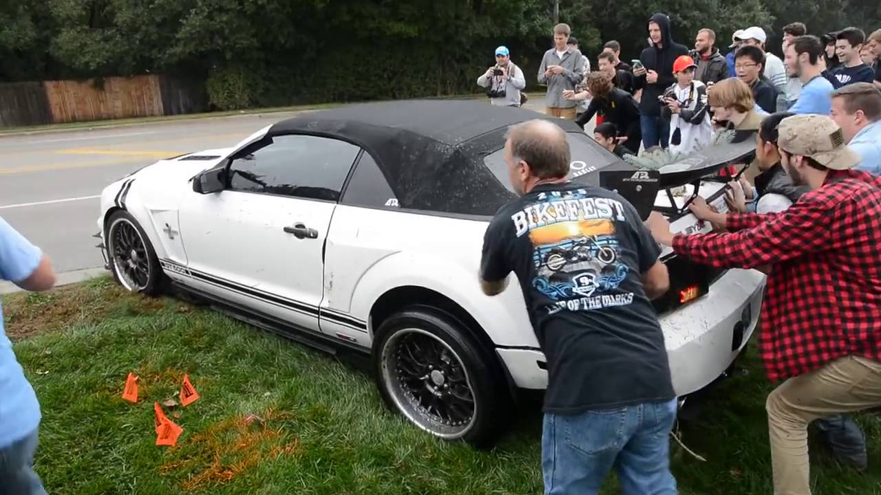 Wannabe Mustang GT500 Owner Crash Aftermath! - YouTube