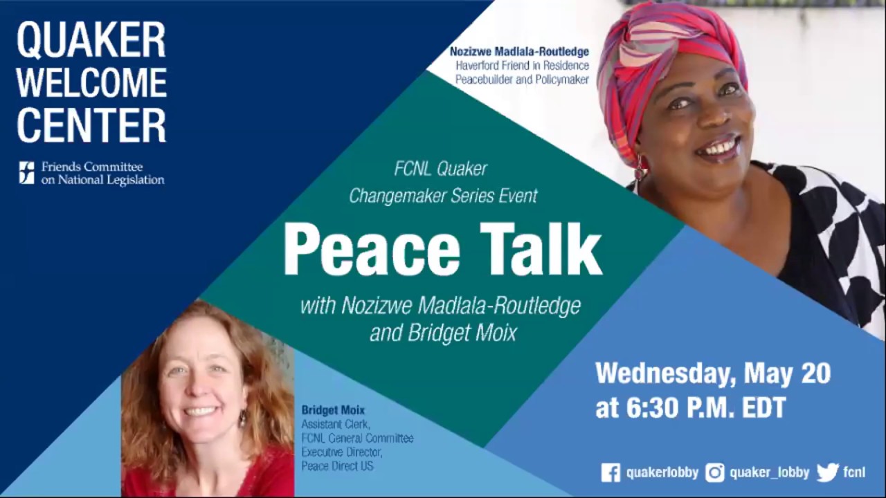 "Peace Talk" with Nozizwe Madlala-Routledge and Bridget Moix - YouTube