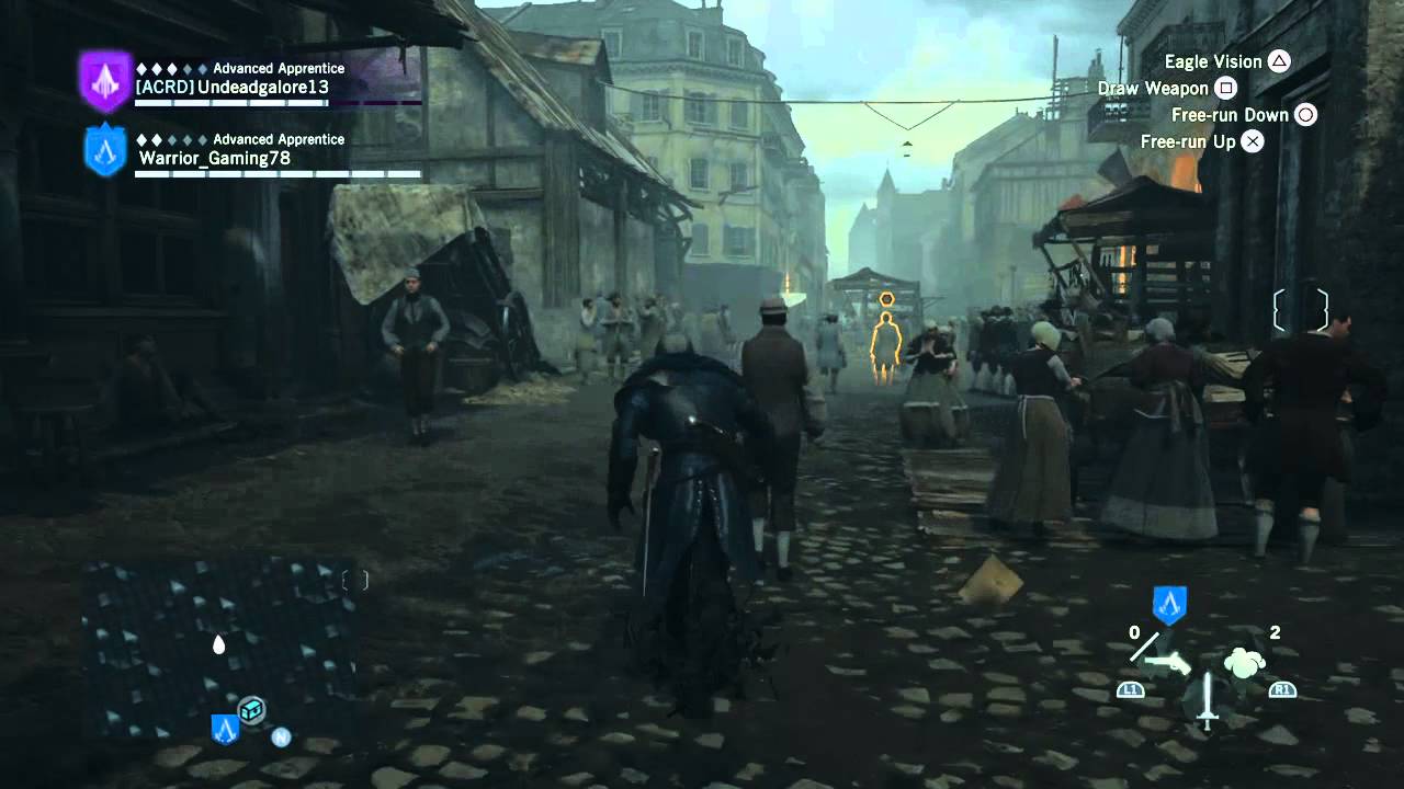 Assassin's Creed:Unity Glitches #4 the Slenderman NPC - YouTube