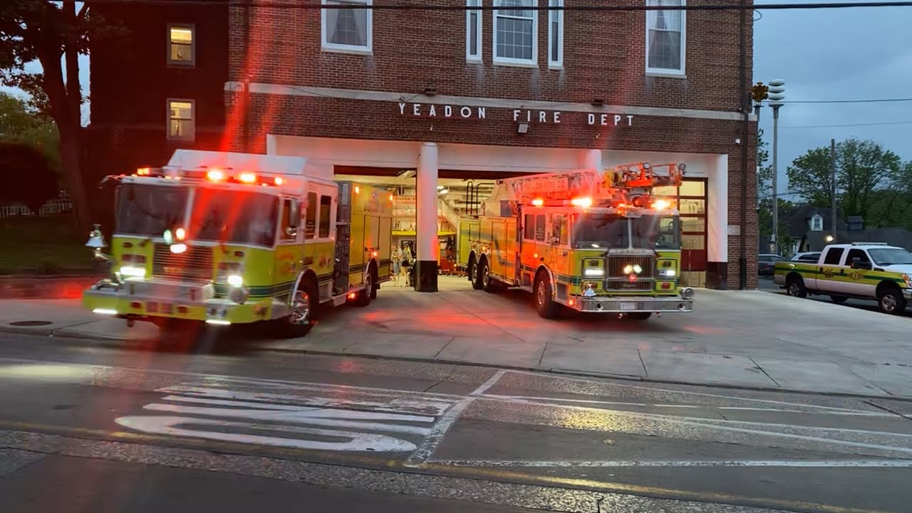 Yeadon Fire Company 16 Full box response - YouTube