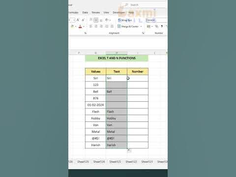 T and N Functions MS Excel In Telugu | MS Excel In Telugu | #msexcelshorts - YouTube