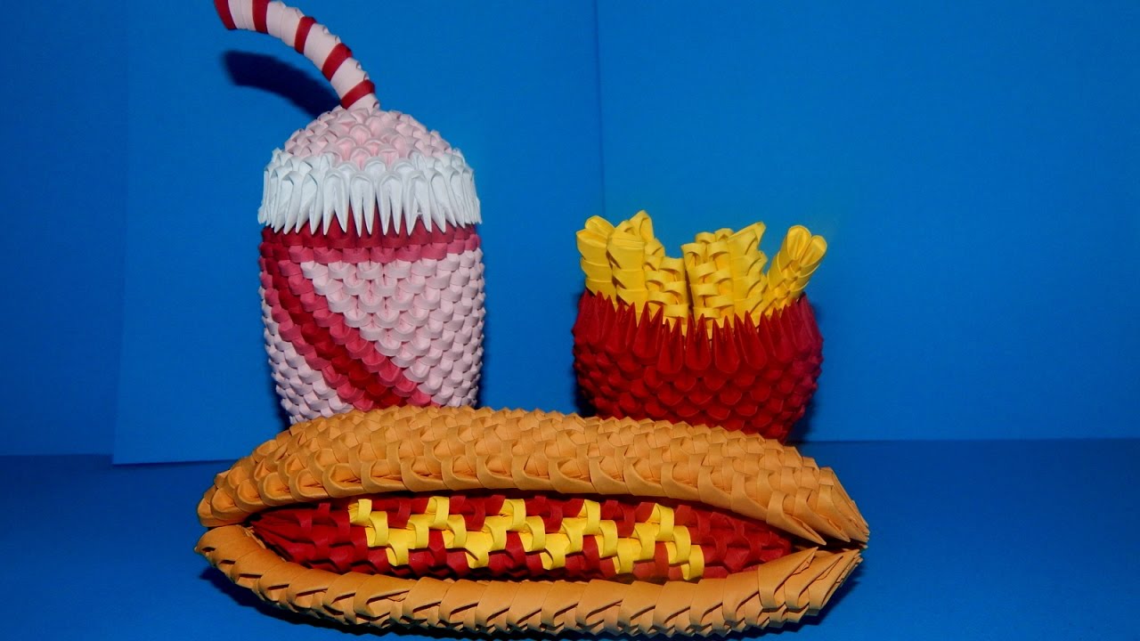 3D Origami Fries tutorial || DIY paper Fries - YouTube