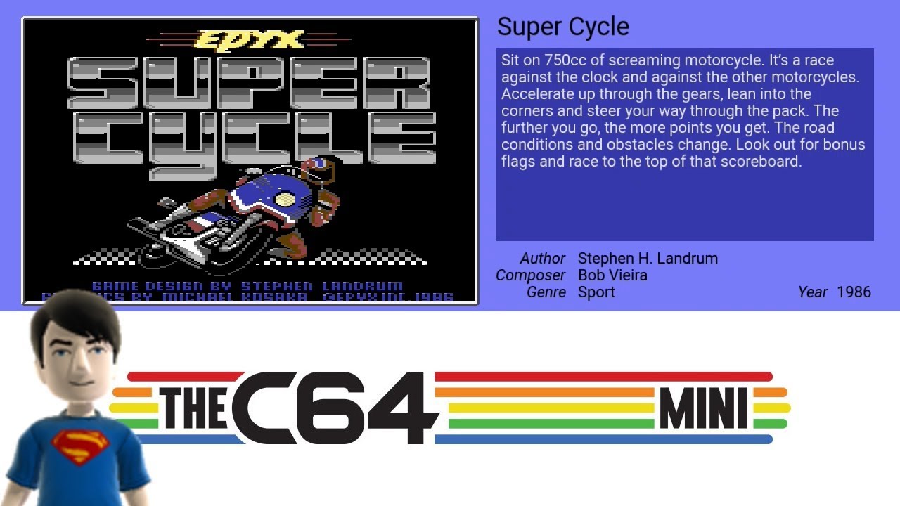 The C64 MINI Games - Super Cycle - YouTube