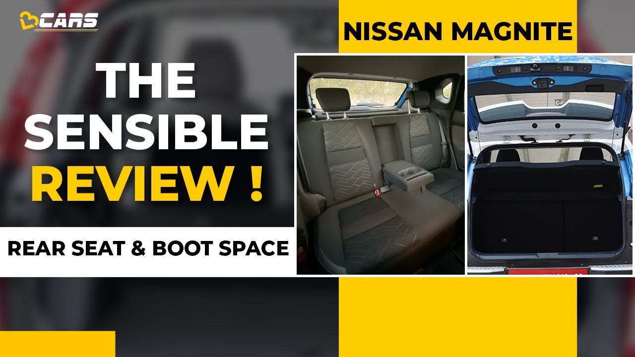 Nissan Magnite Rear Seat & Boot Space Review | Can 3 People Sit In The ...