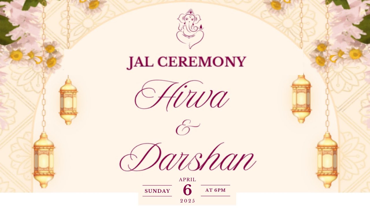 Jal Ceremony Hirva & Darshan - YouTube
