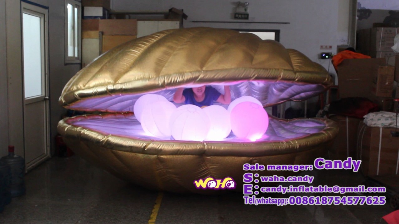 Giant inflatable shell for wedding / stage decoration with led light ...