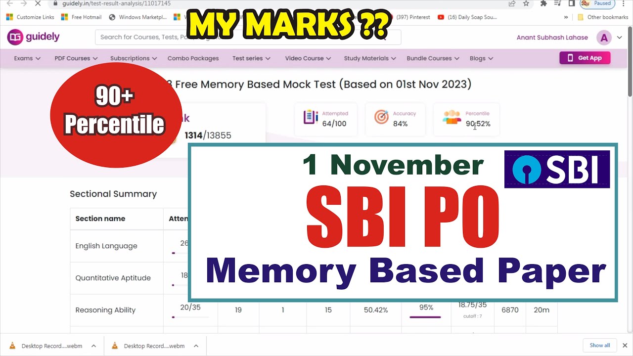 Guidely SBI PO Prelims Memory Based Paper November 1, 2023 | SBI PO ...