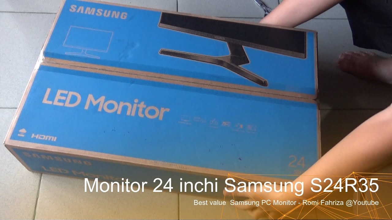Samsung S24R350 24" FHD IPS monitor with bezel-less (Unboxing & Review ...