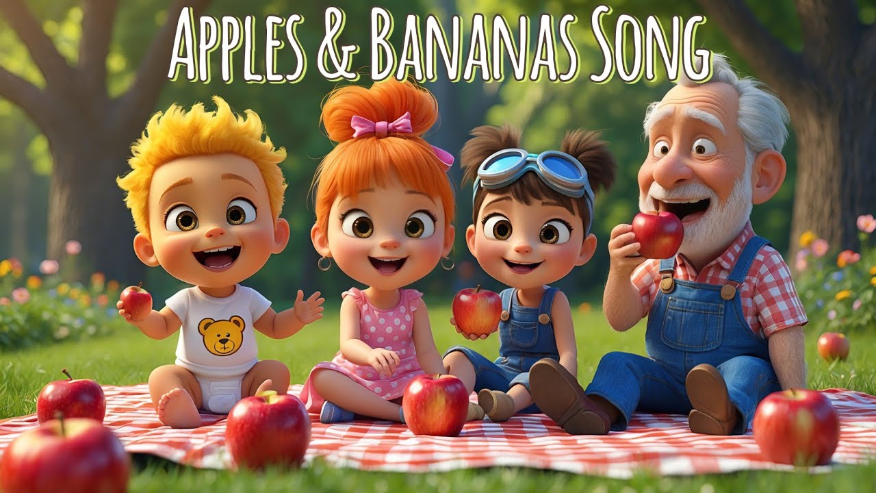 🍎🍌 Apples & Bananas Song | Fun Kids Music & Dance 🎶 - YouTube