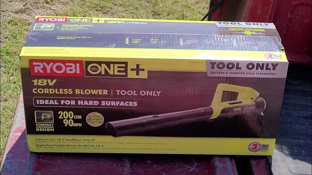 Unboxing and Review of the RYOBI LEAF BLOWER # P2109VNM - YouTube