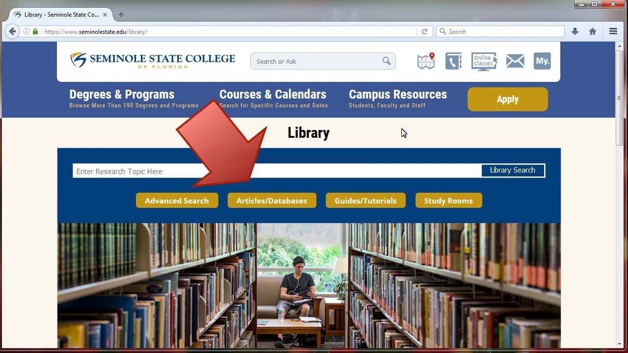 Choosing a Database - Seminole State Library - YouTube