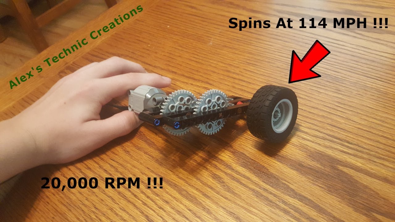 Spinning A Lego Wheel At 114 Mph!!! With A Single PF L Motor (1:75 ...