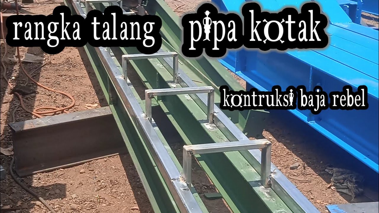 Membuat rangka talang menggunakan besi holo 4*4 dan 2*4 - YouTube