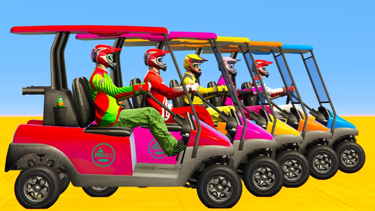 Golf Cars Color Transportation w Cool Racers & Danger Road - GTA 5 Mods ...
