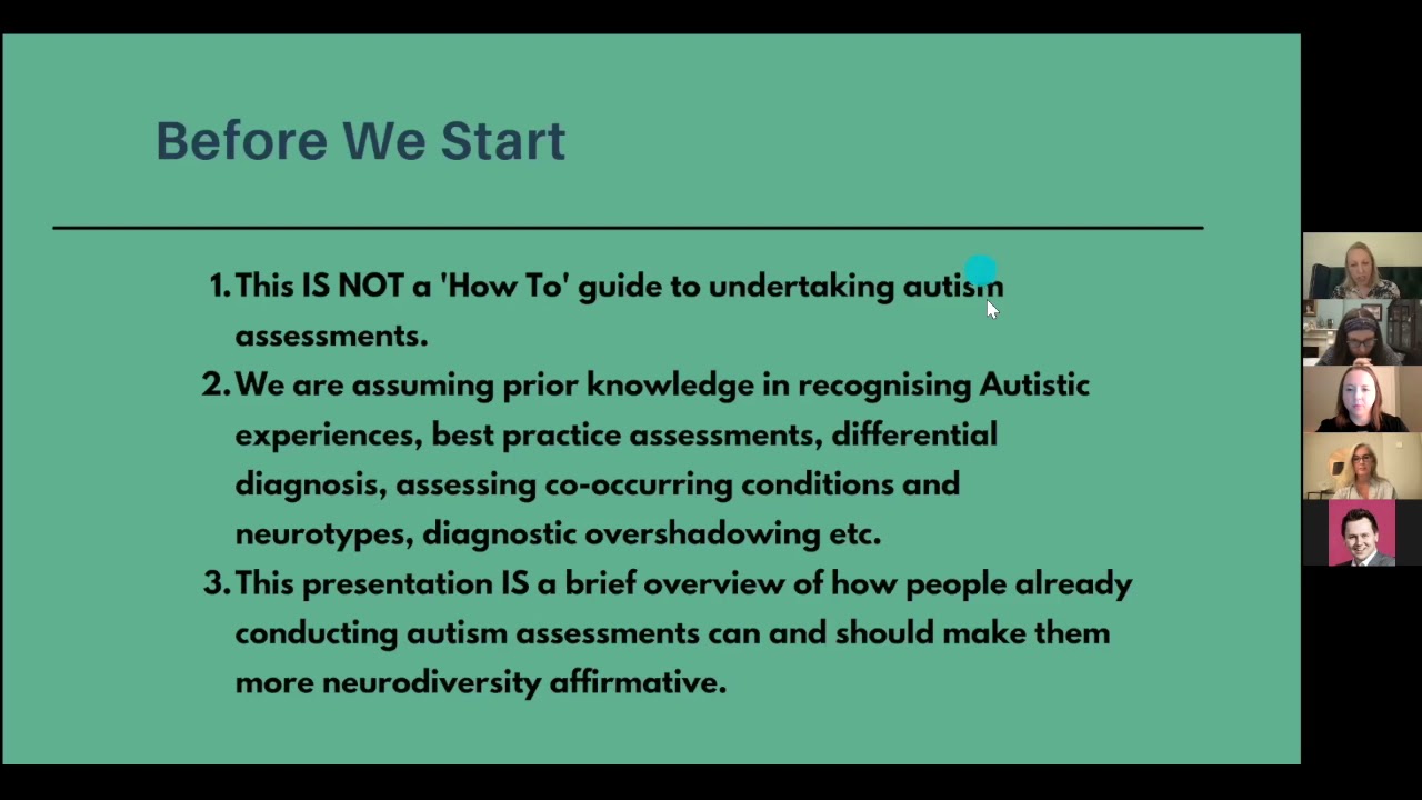 Neuroaffirmative Child Autism Assessments - Webinar 4 - YouTube