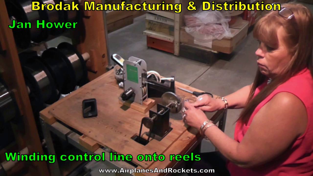 Brodak Manufacturing Tour - Control Line Spooling - YouTube
