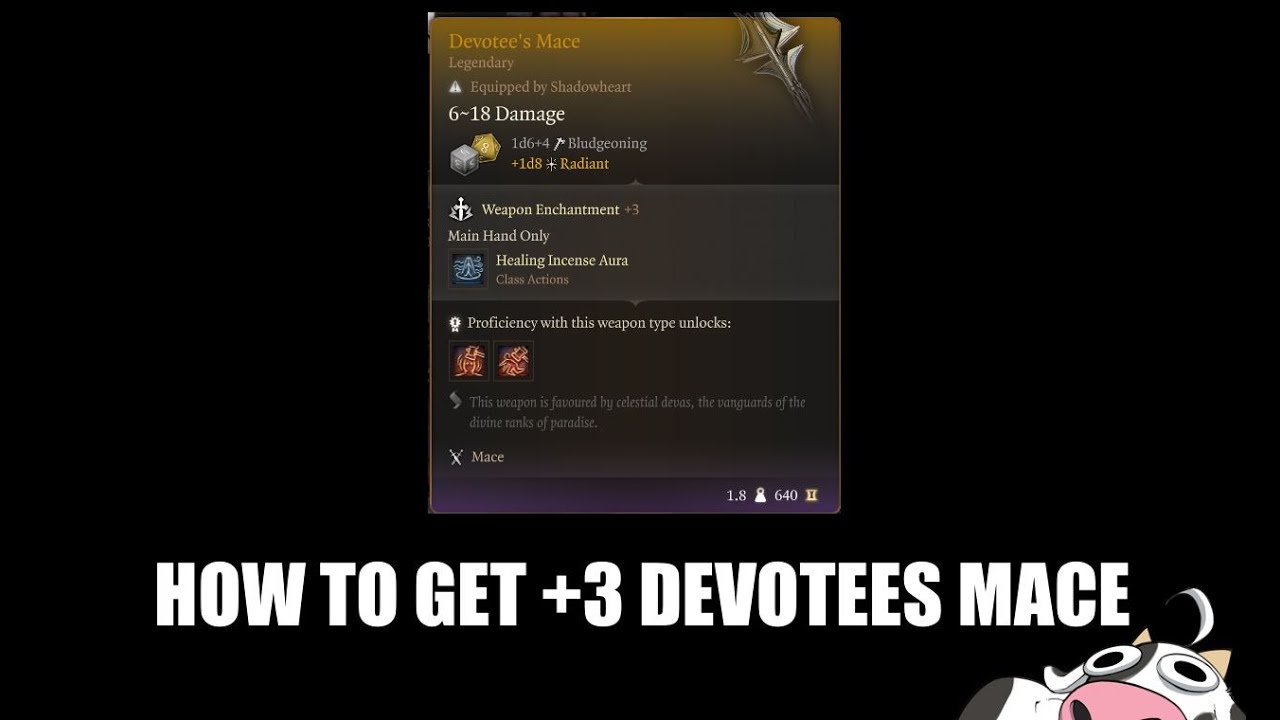 [Baldurs Gate 3] How to get the +3 Devotee's Mace and is it worth it ...