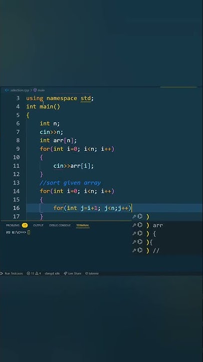 Selection Sort || C++ - YouTube