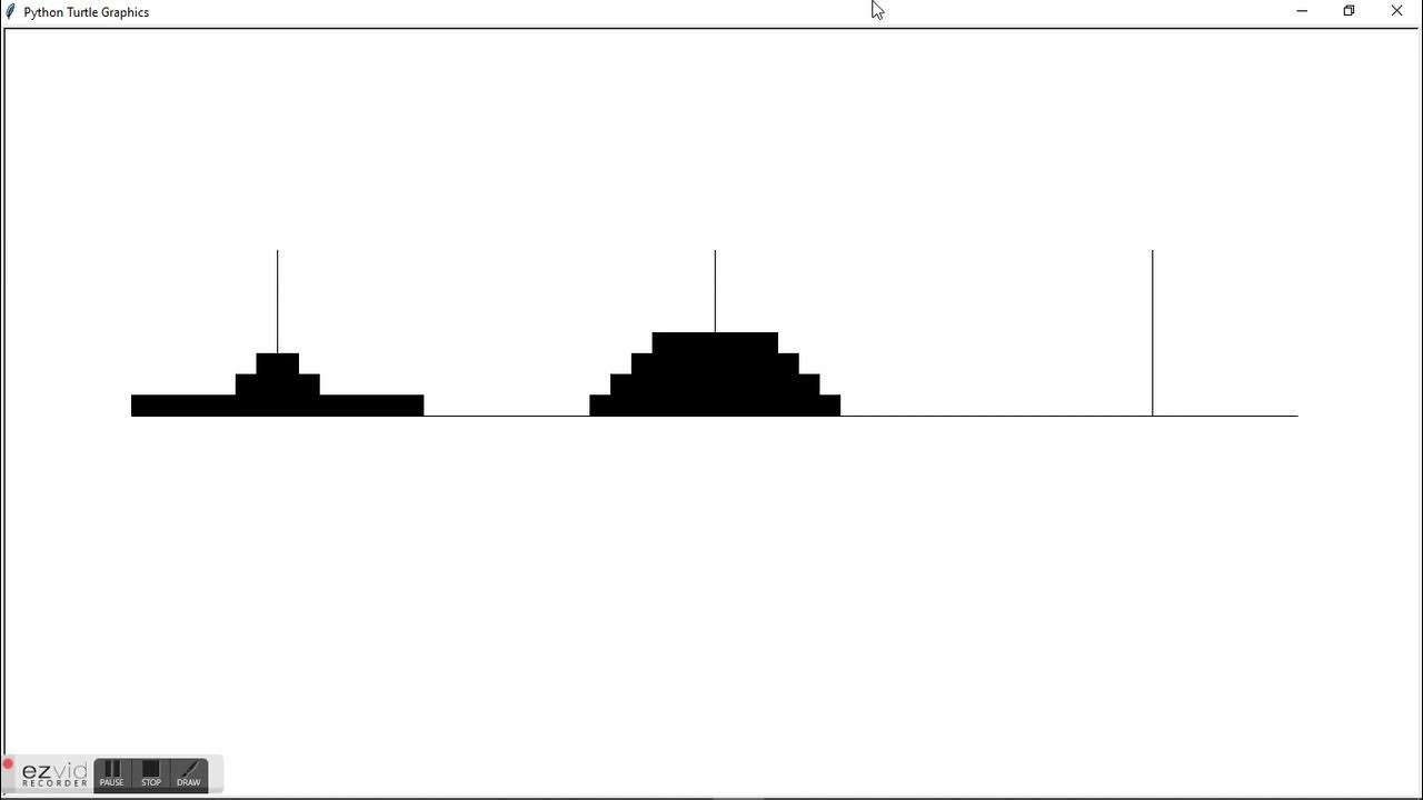 Tower of Hanoi via Python Turtle - YouTube