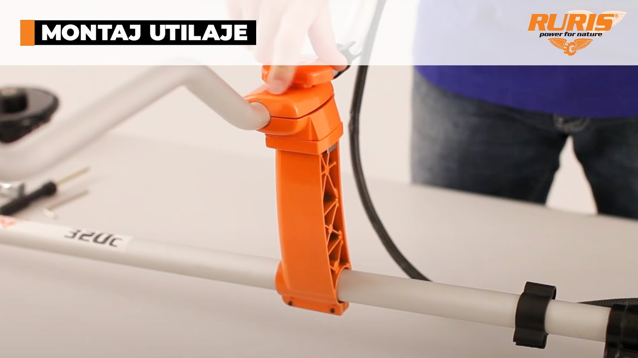 Montaj motocoasa de umăr RURIS 270C / 320C / 430C / 440C - YouTube