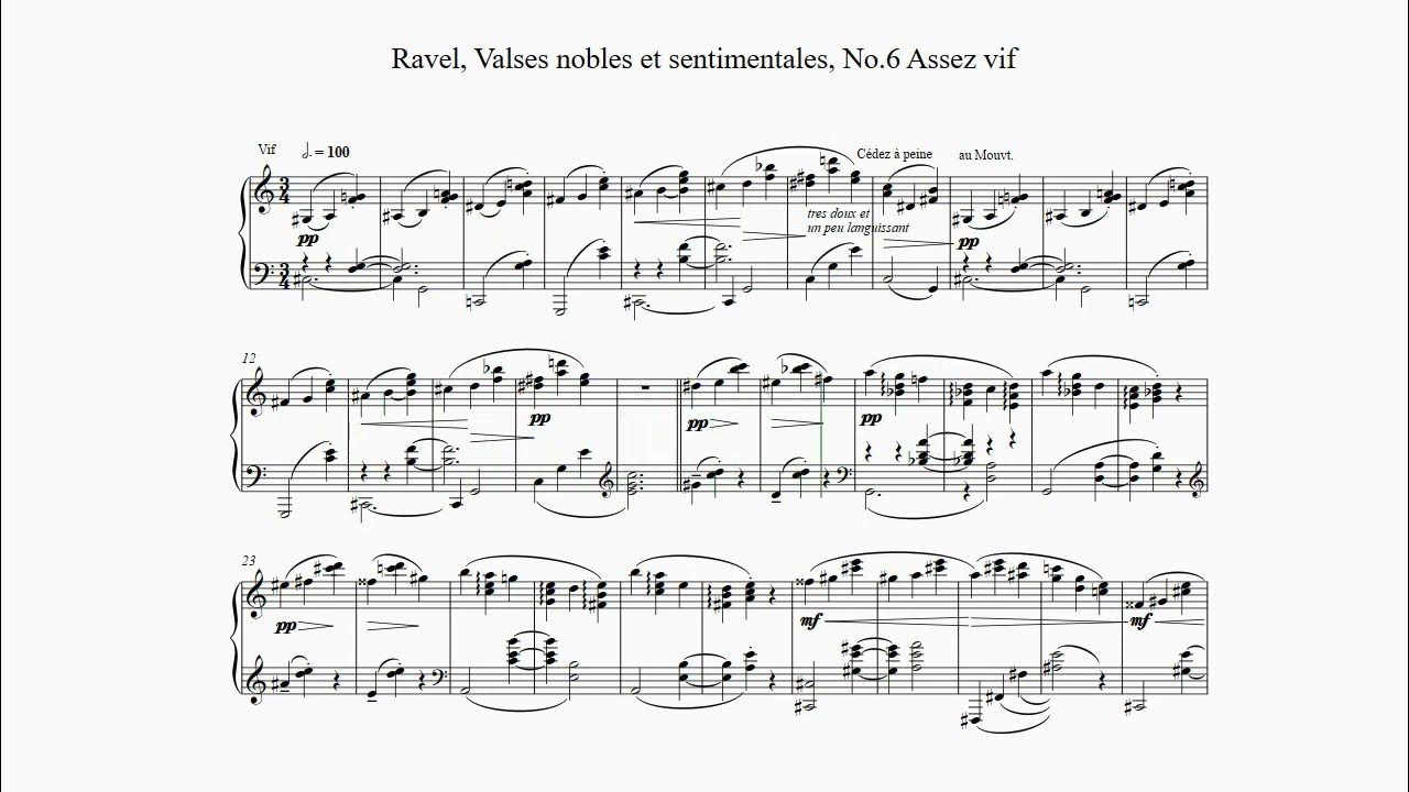 Ravel, Valses nobles et sentimentales, No.6 Assez vif - YouTube