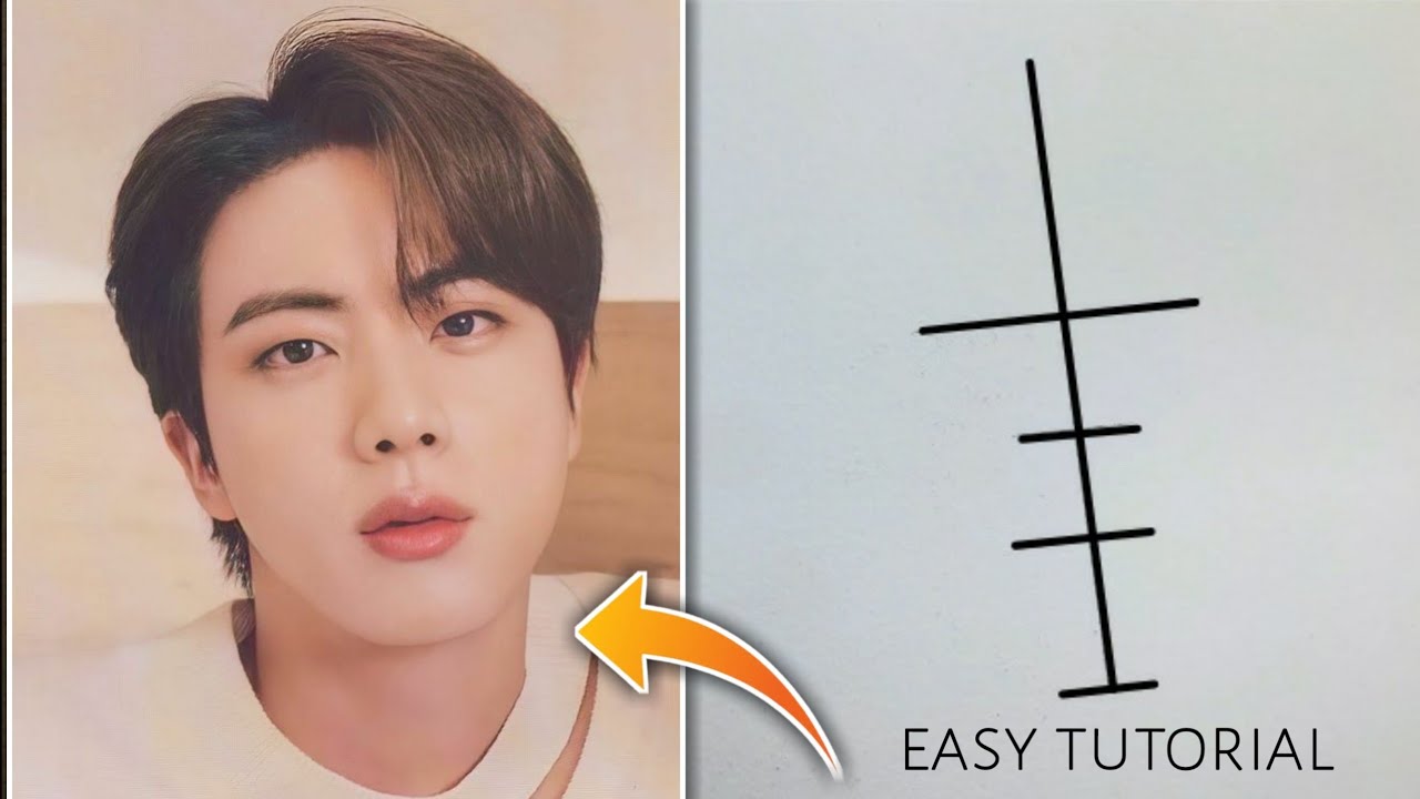 How to draw jin step by step / bts drawings /Suraj Kumar art - YouTube