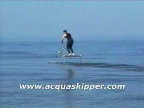 Acquaskipper Sea Fly! Water bird hydrofoil foil human powered boat wing ...