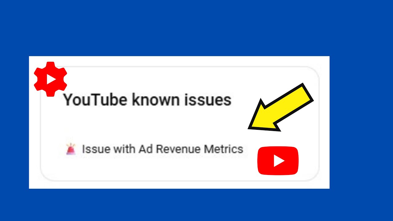 🚨 Issue with Ad Revenue Metrics | Yt Studio Notification - YouTube