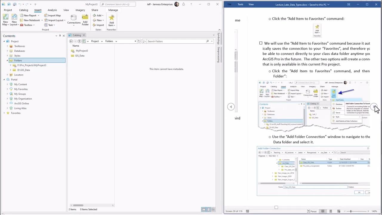 Intro to ArcGIS Pro, and Data Types in ArcGIS Pro: Lab Exercise 1 - YouTube
