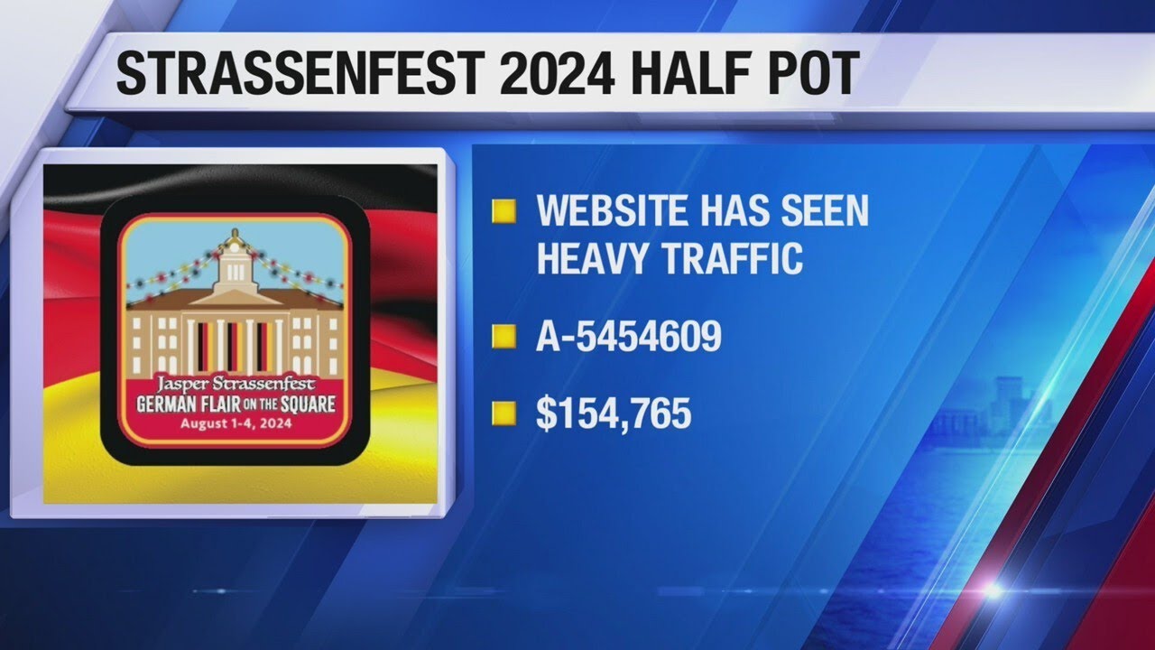 Winning number of the Jasper Strassenfest Half Pot announced - YouTube