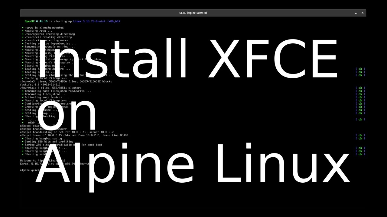 Install XFCE On Alpine Linux YouTube Install XFCE On Alpine Linux YouTube