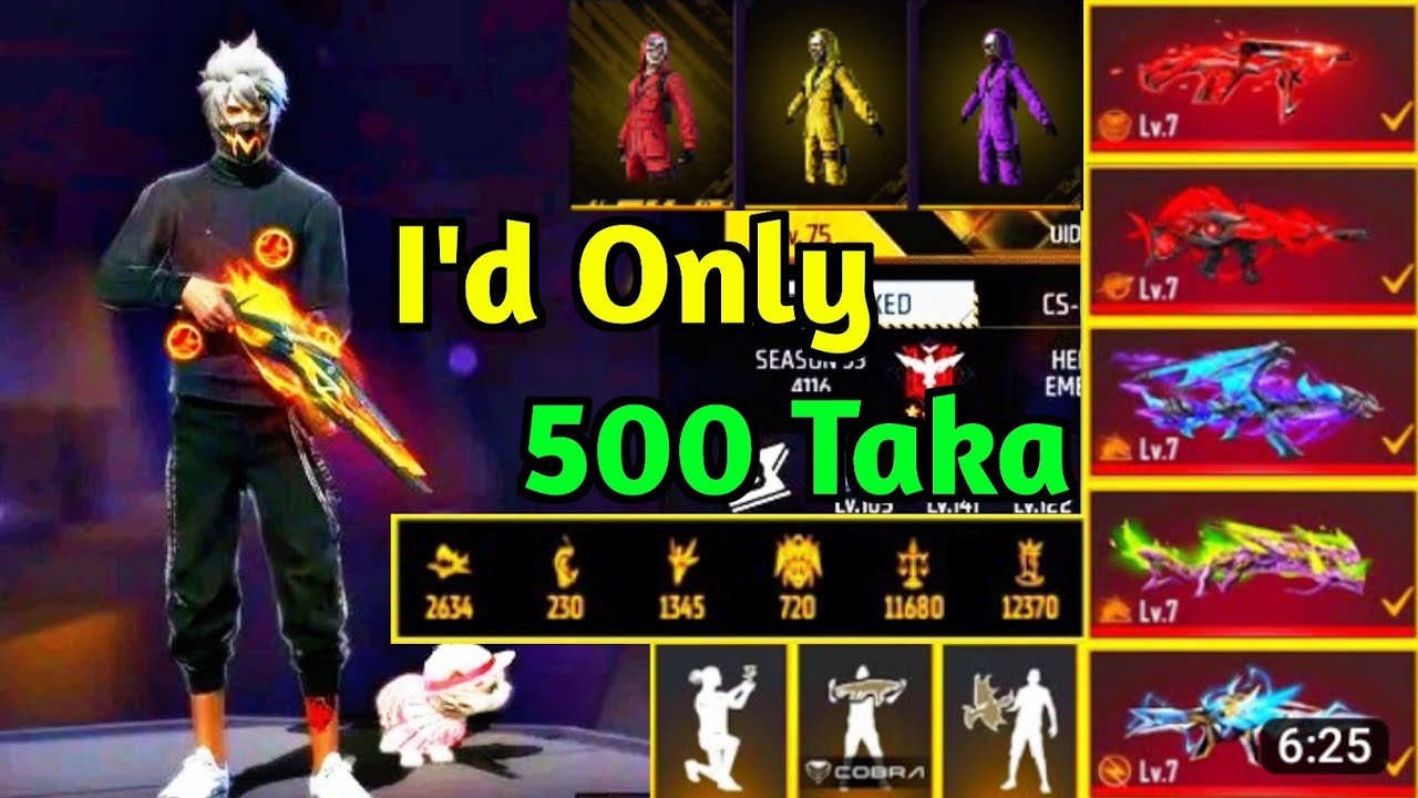 Free Fire Id Sell Today | Evo Max | ff id sell bd #gaming #game #gamer ...
