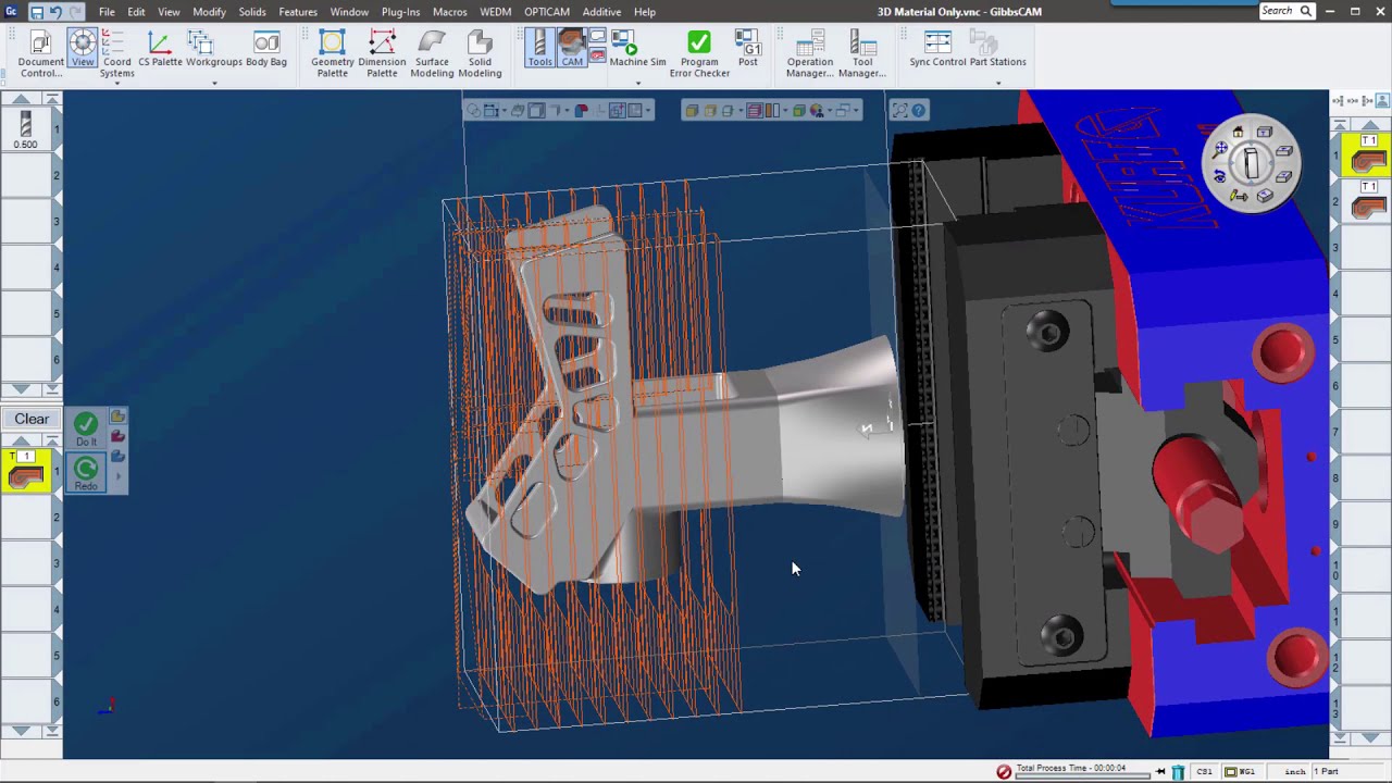 3D Material Only in GibbsCAM 14 - YouTube