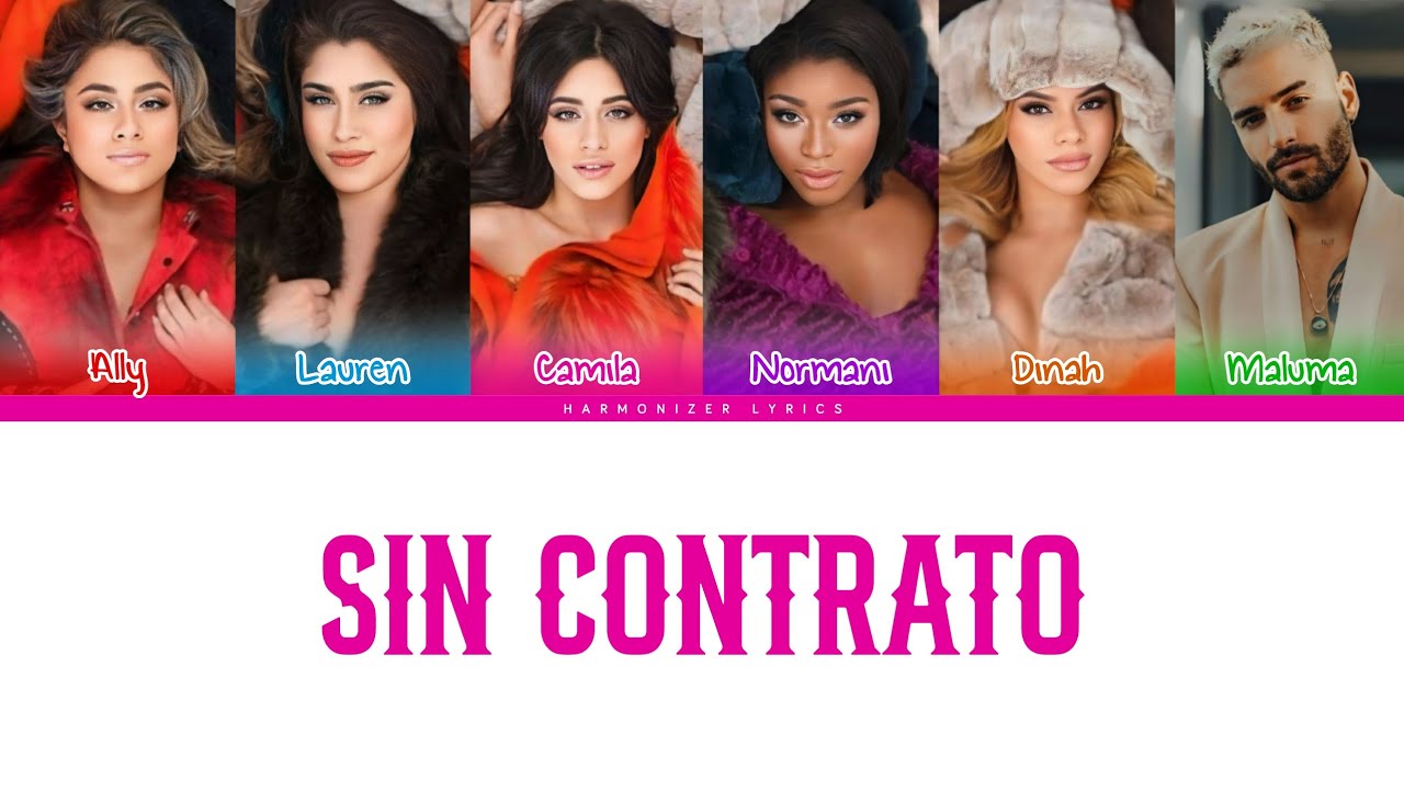 Fifth Harmony - Sin Contrato ft. Maluma (Color Coded Lyrics ...