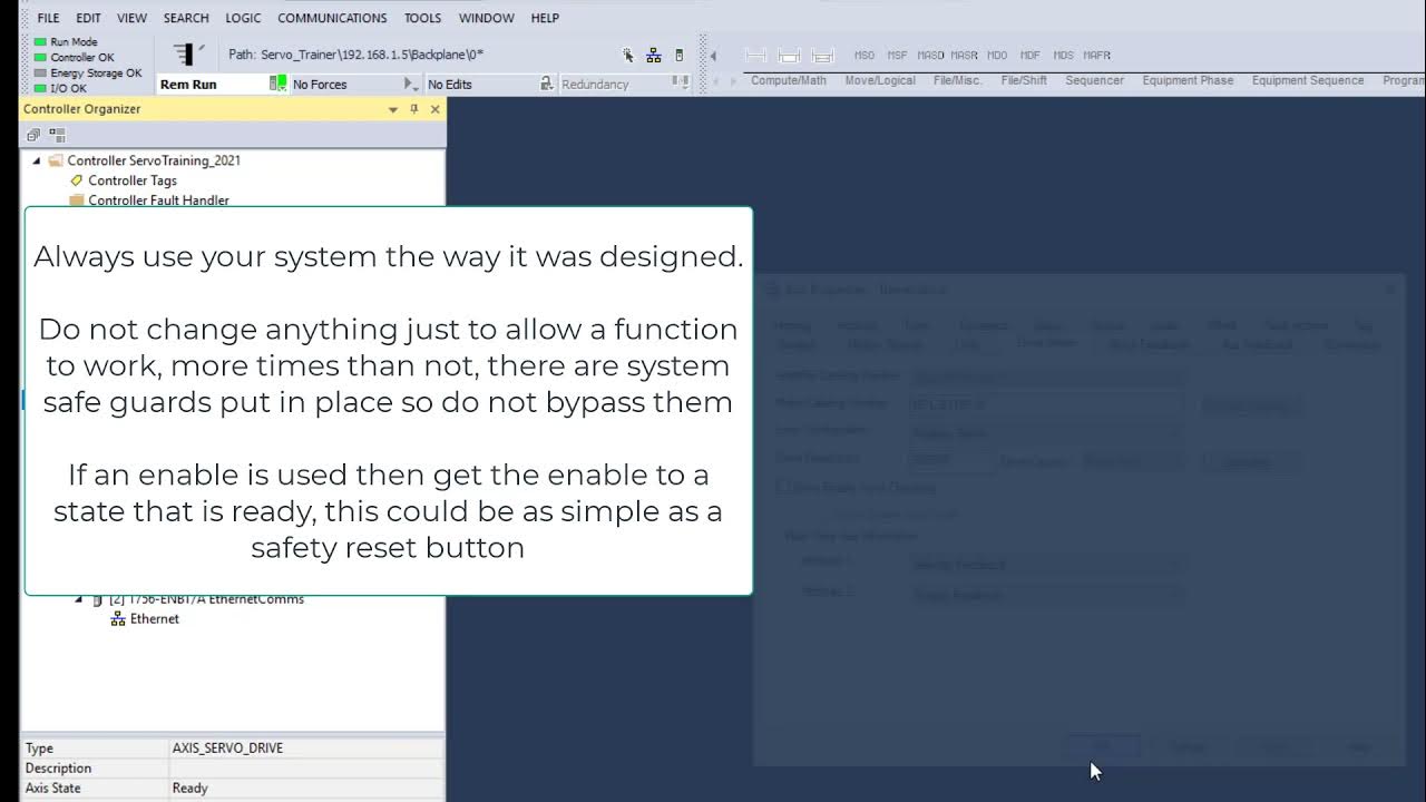Using Motion Direct Commands In Studio 5000 | Controlling An Axis - YouTube