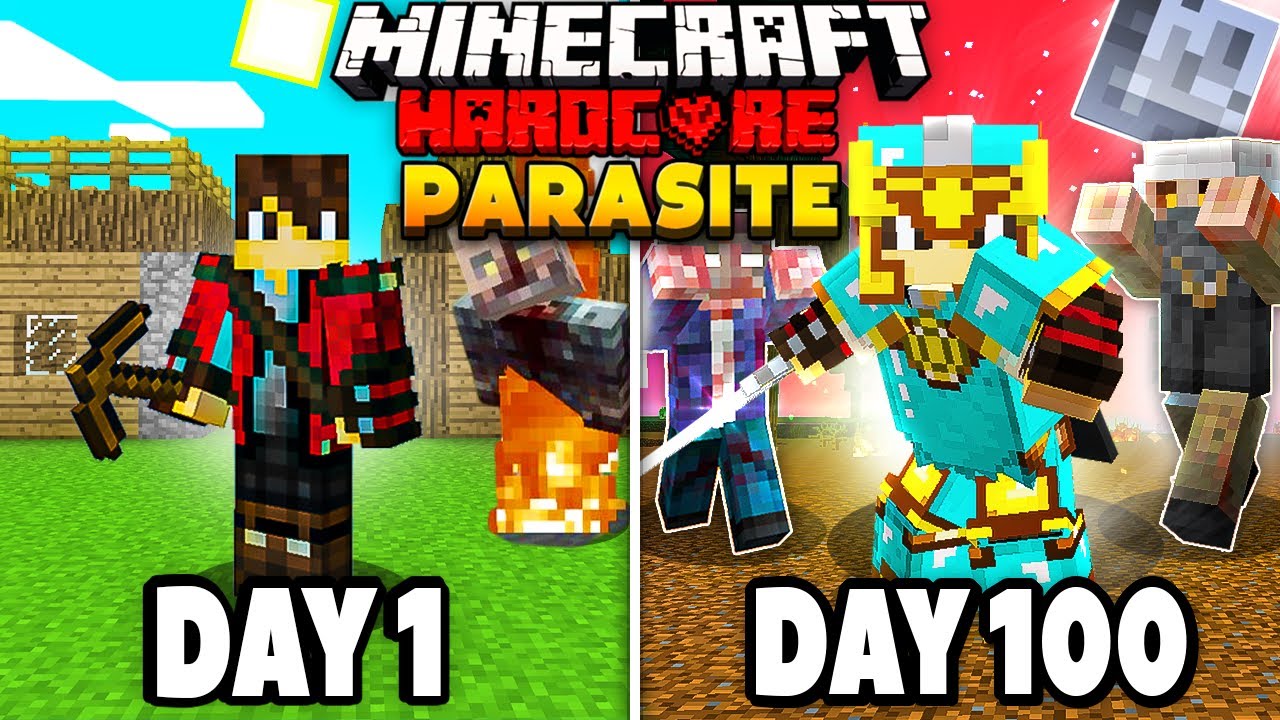 I Survived 100 Days in a Parasite Apocalypse in Minecraft... Here's ...