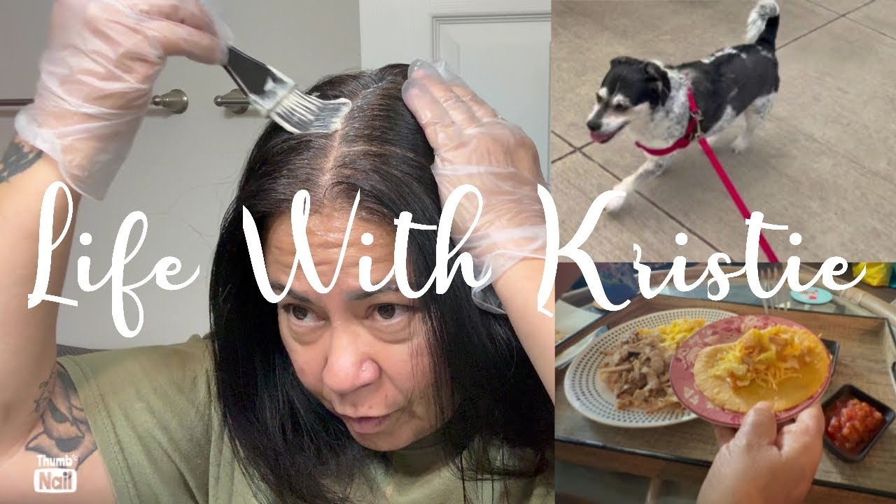 Real Life with Kristie & Neveah 🐶dying my hair, breakfast and the mall ...